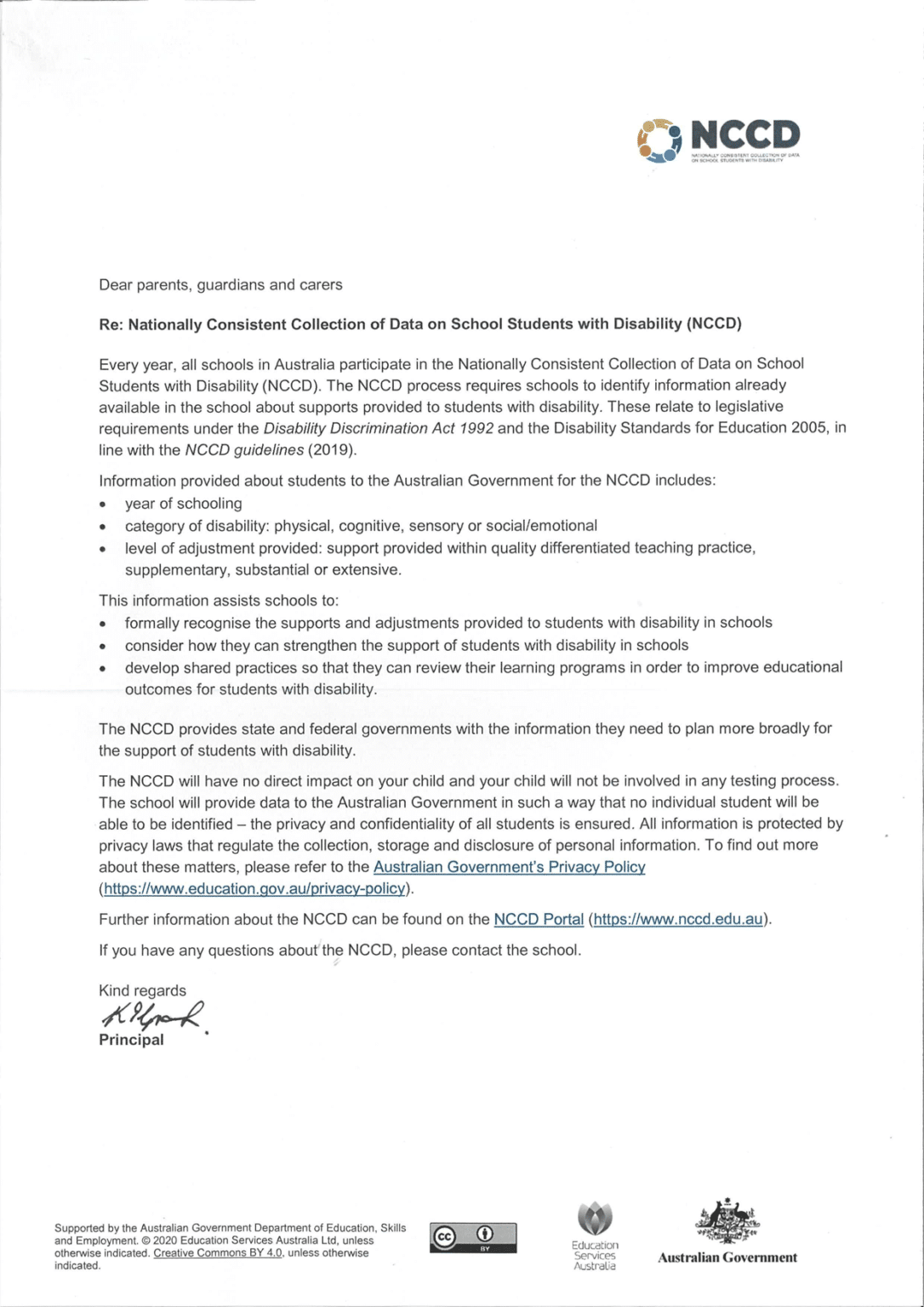 NCCD Data Collection | Mark Oliphant College