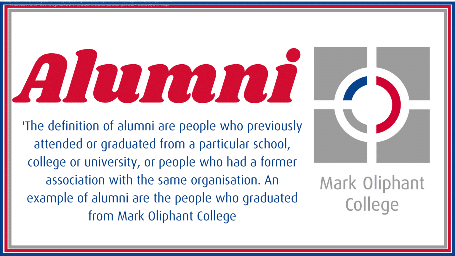 Mark Oliphant College | The future is now